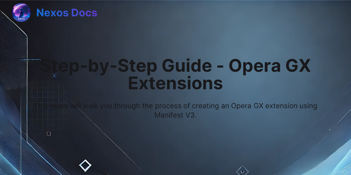 Step-by-Step Guide - Opera GX Extensions · Nexos Docs